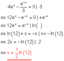Lösungen Exponentialgleichungen V